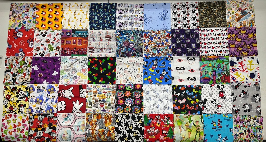 Disney Fabric, I Spy DISNEY 5 Charm Pack, DISNEY Fabric Precut, 100% ...