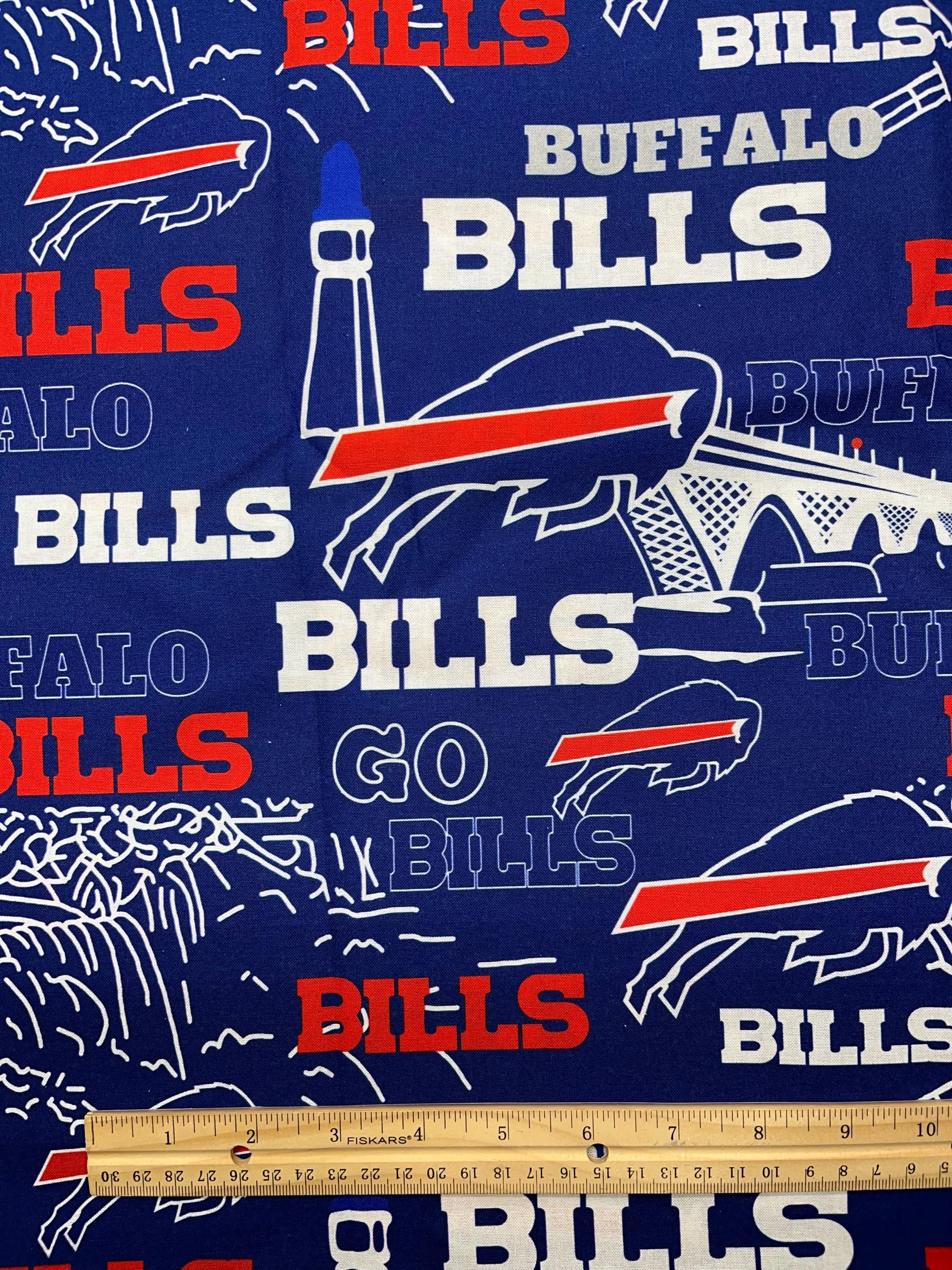 Buffalo Bills Fabric, Buffalo Bills, 100% Cotton, Bills City, Quilting ...