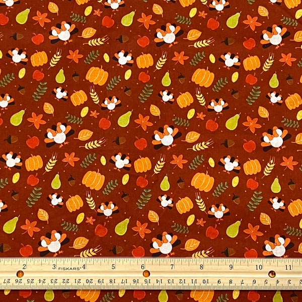 Thanksgiving Fabric - Etsy
