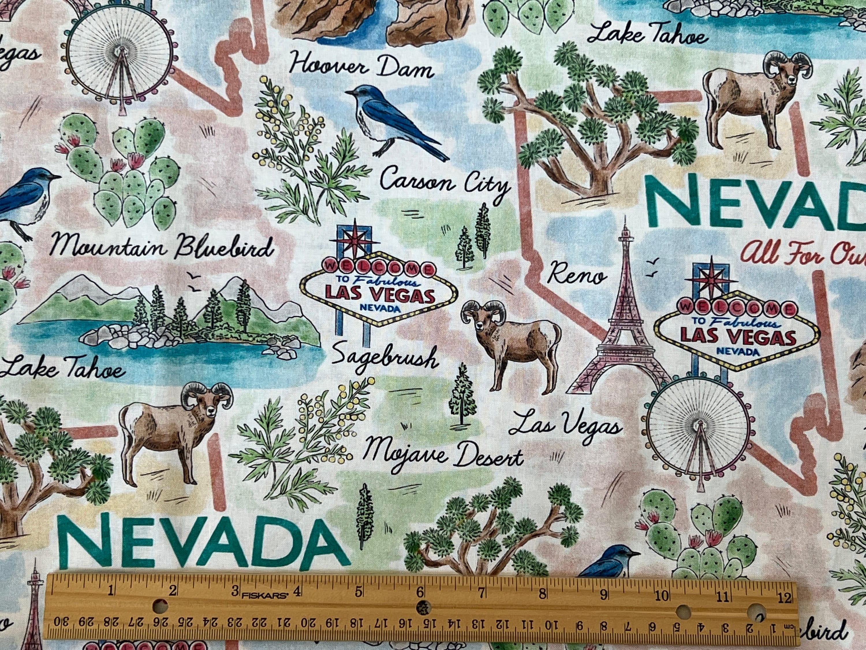 Las Vegas Fabric, Casino Fabric, 100% Cotton, Quilting Cotton, sold by ...