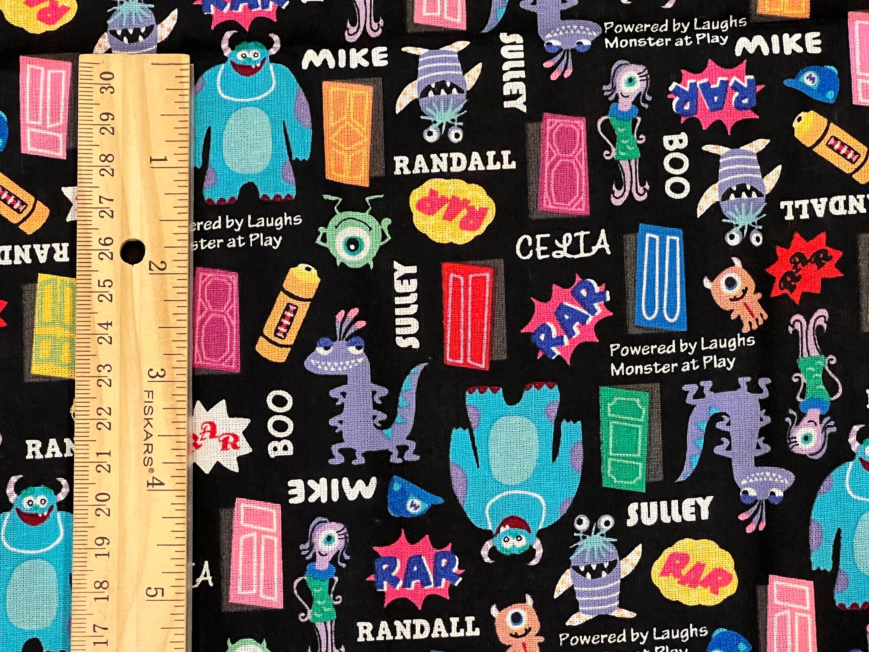 Monsters Inc Fabric, Mike Wazowski, Sully, Boo, Pixar Fabric, Fat ...
