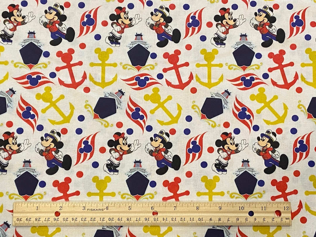 Disney Cruise Fabric, Disney Fabric, Mickey Fabric, DCL Fabric, Cotton ...