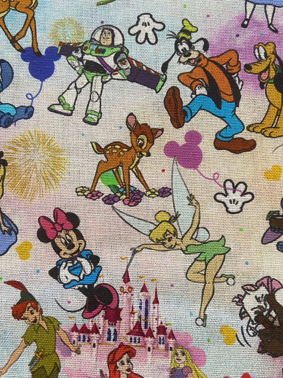 Disney Fabric, Disney CHARACTERS Fabric, Mickey Mouse, Minnie Mouse ...