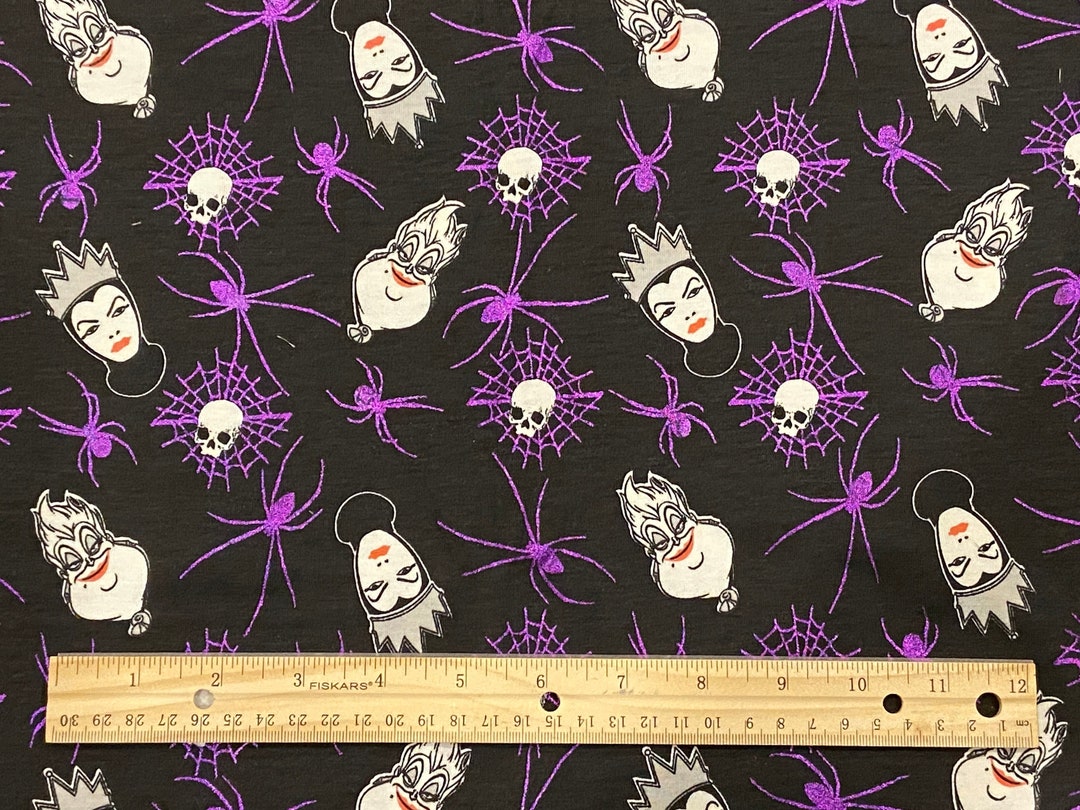 Disney Villains Fabric, Ursula Fabric, Evil Queen Fabric, cotton/poly ...