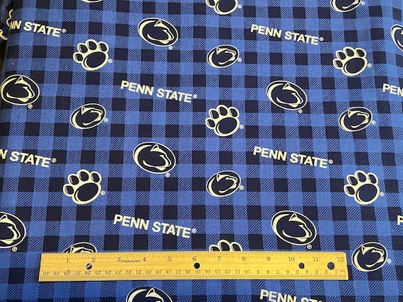 PSU Fabric Penn State Fabric Checkered Background 100% - Etsy