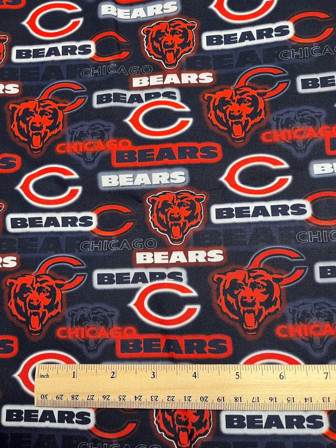 Chicago Bears Fabric, 100% Cotton, NFL Fabric , Sold by Fat Quarter 18 ...