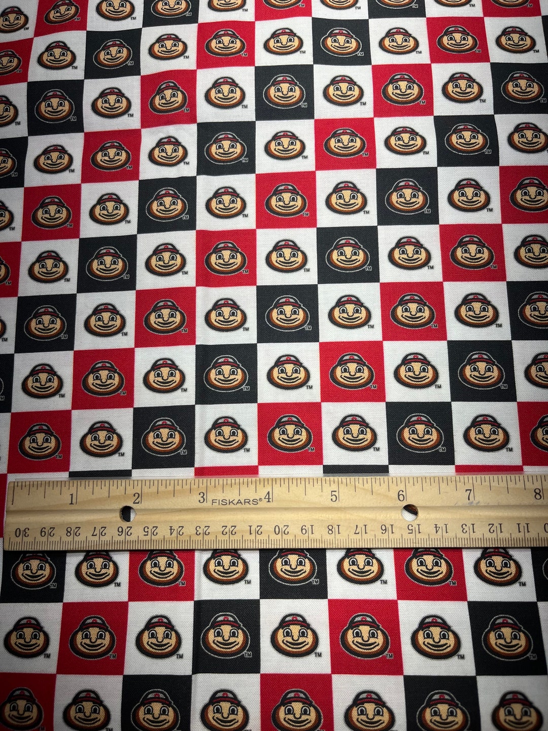 OSU Fabric, Ohio State Fabric, BRUTUS Fabric, 100% Cotton, Quilting ...