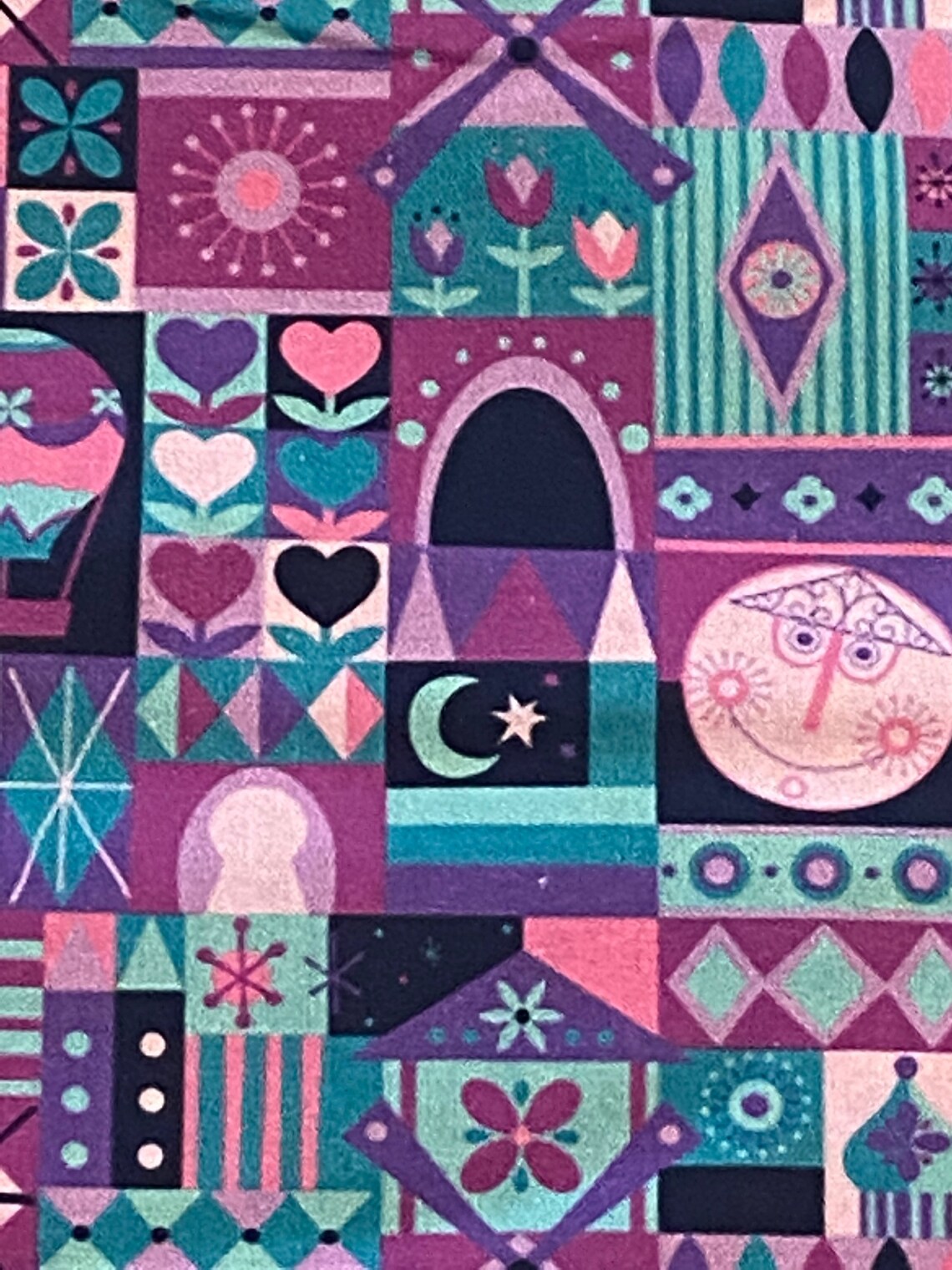 Disney Fabric, Its a Small World Fabric, 100% Cotton, Quilting Cotton ...