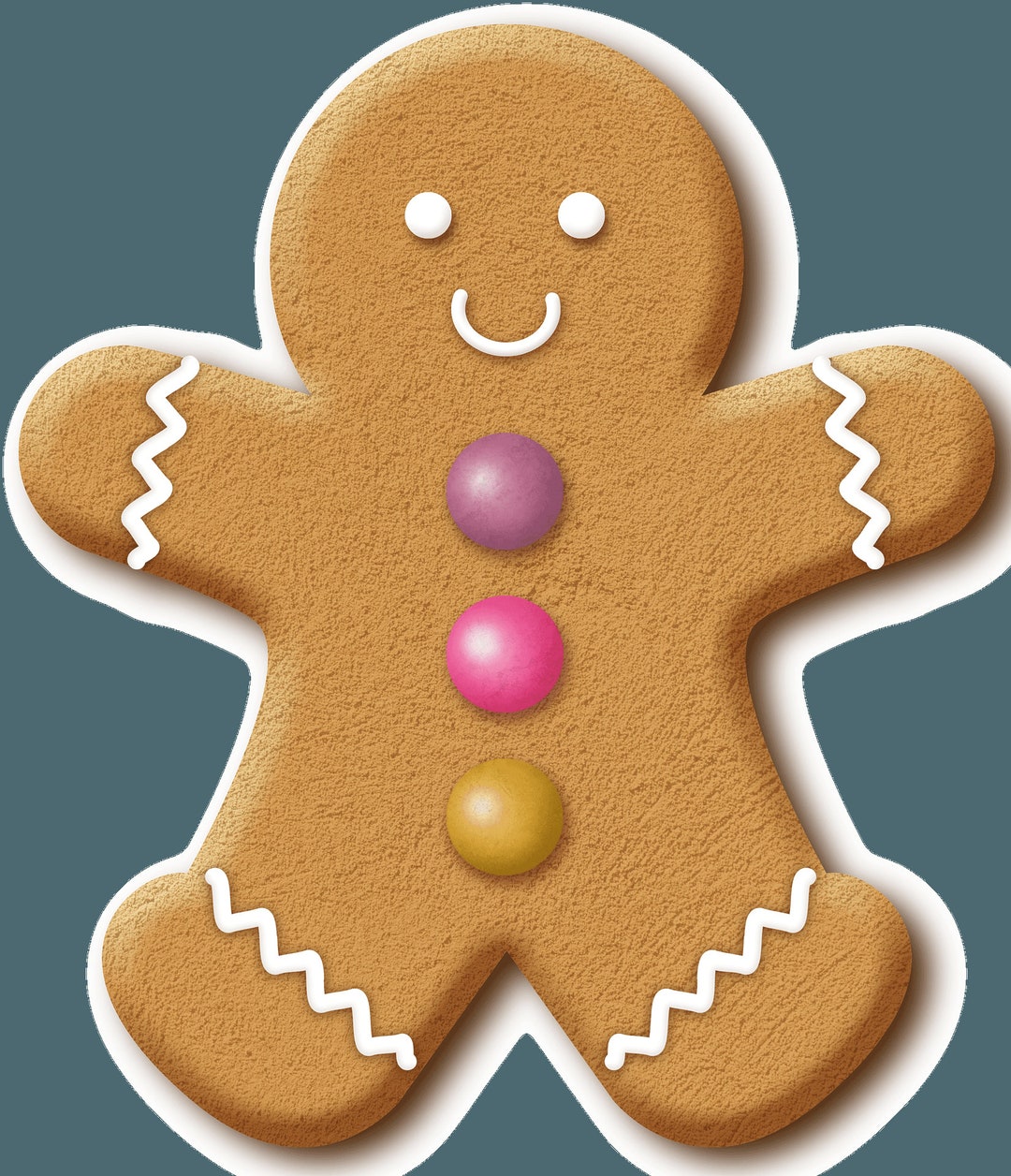 Traditional Christmas Gingerbread Man Cookie and Fondant - Etsy