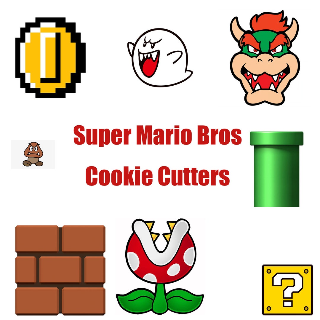 Super Mario Bros Cookie and Fondant Cutters Multiple - Etsy