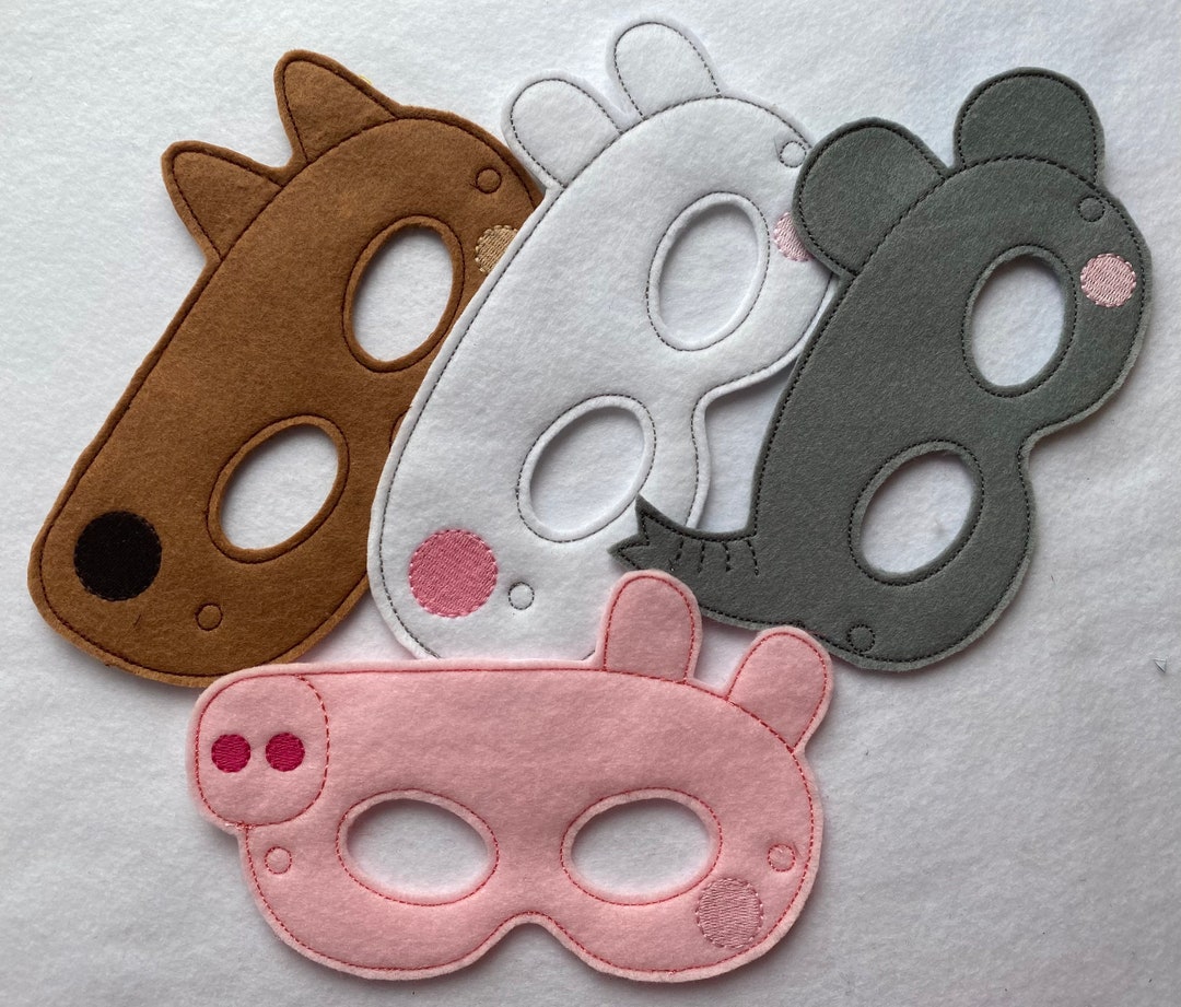 Handmade Pep Pig Family and Friends Felt Face Mask - Etsy