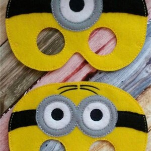 Handmade Minion Inspired Felt Face Mask - Etsy