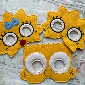 Handmade Bart and Family Felt Face Masks - Etsy