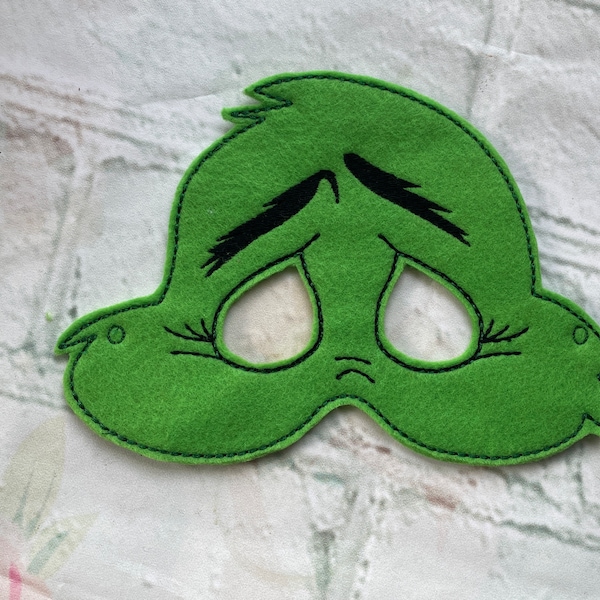 The Grinch Face Mask - Etsy