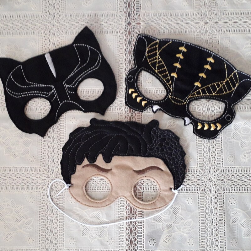 Black Panther Face Mask - Etsy