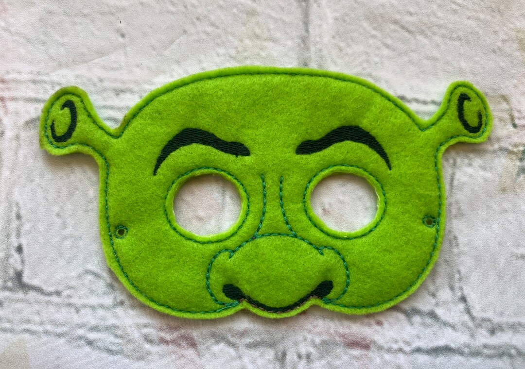 Handmade Shrek Inspired Felt Face Mask - Etsy