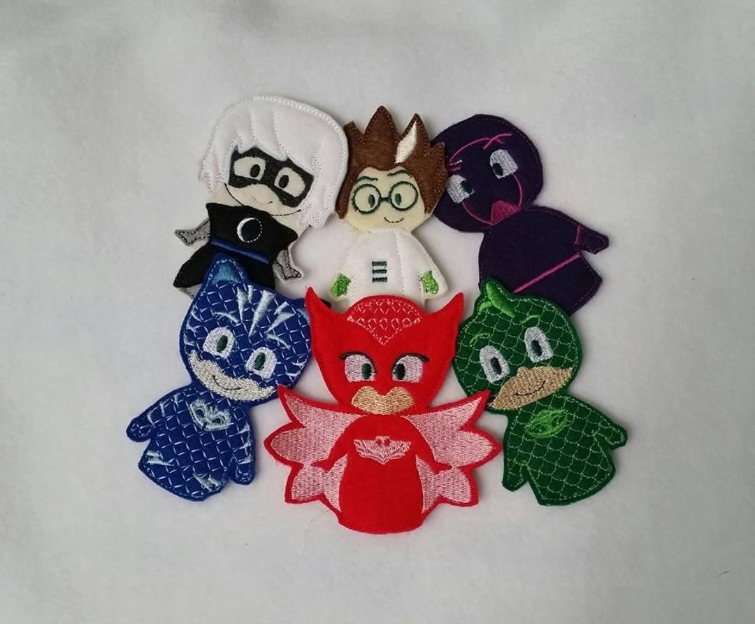 Handmade Bedtime Heros PJ Masks Inspired Felt Finger Puppets - Etsy