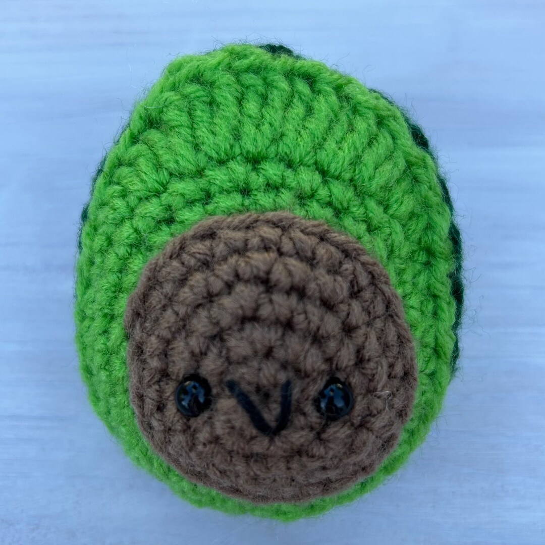 Mini Avocado Amigurumi Plush Crochet Snack Stuffie Small Food Plush ...