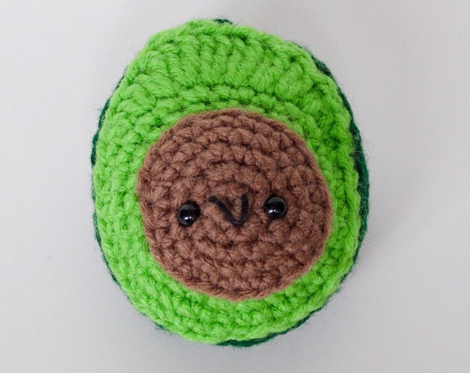 Mini Avocado Amigurumi Plush Crochet Snack Stuffie Small Food Plush ...