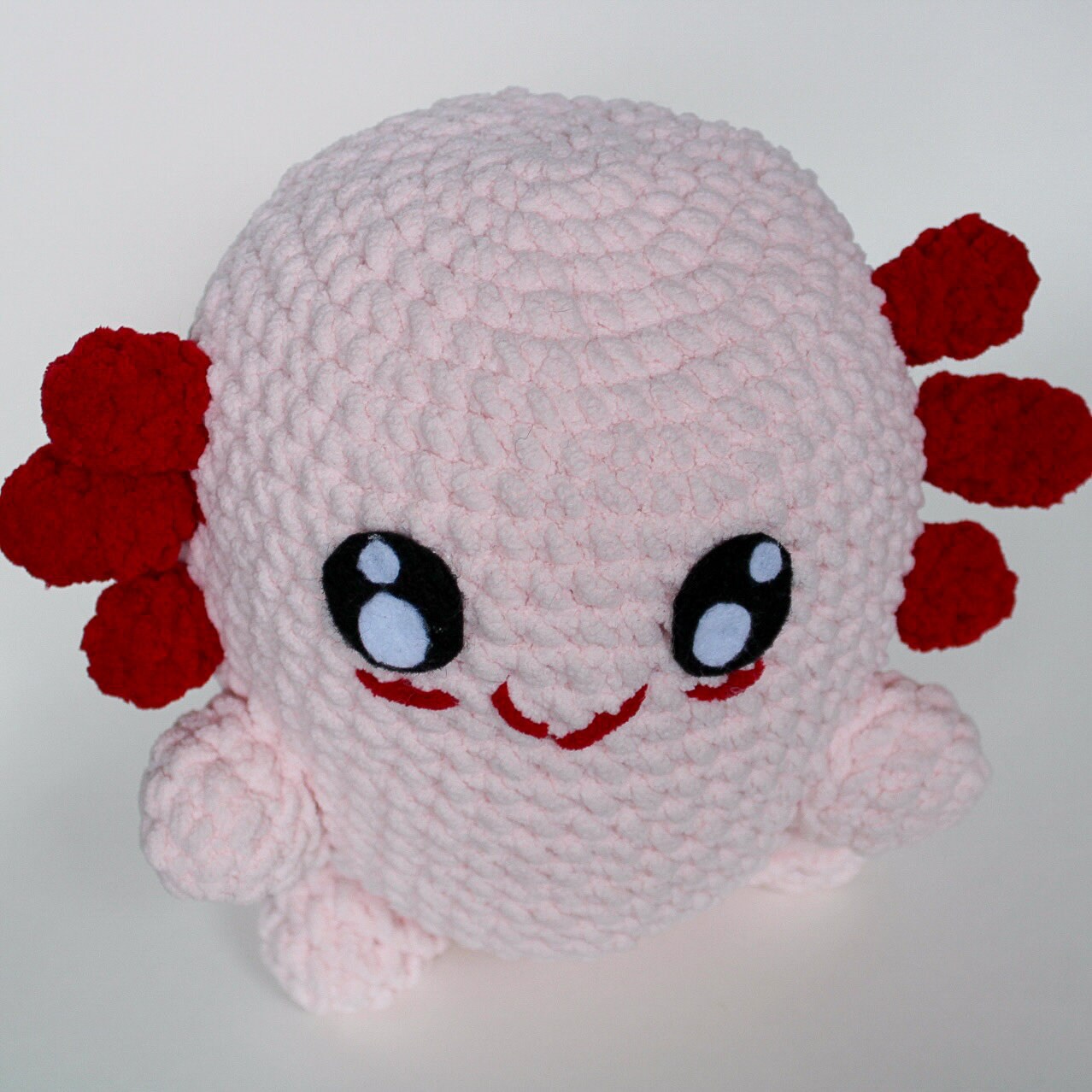 Jumbo Axolotl Amigurumi Plush Big Crochet Fish Plush Chunky Handmade ...