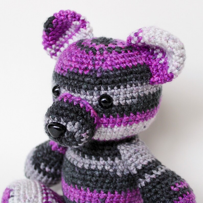 Pride Teddy Bear Amigurumi Plush Queer Bear Toy LGBTQIA Handmade Plush ...