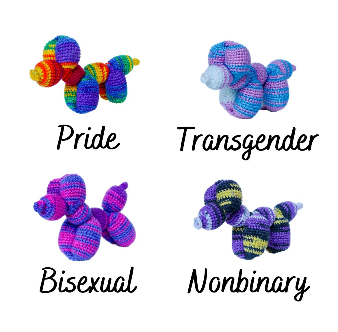 Amigurumi Balloon Dog Plush | Queer Balloon Animal Toy | LGBTQIA+ ...