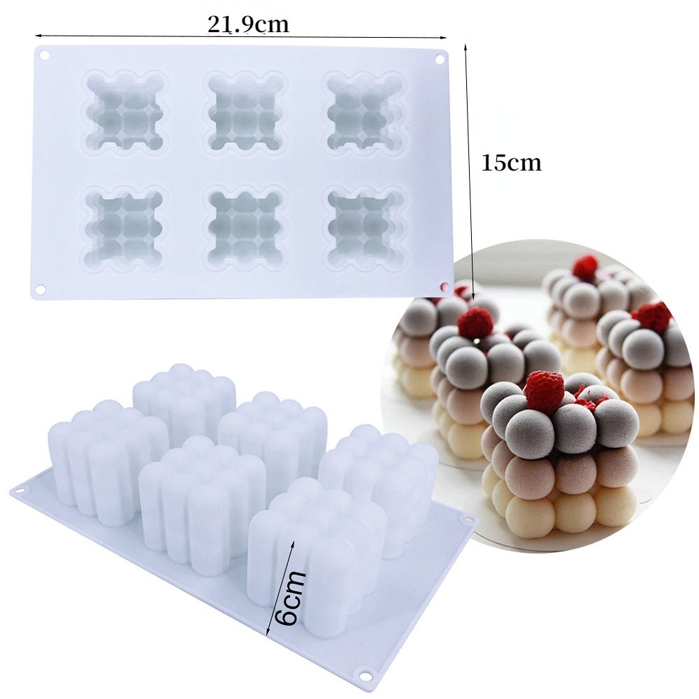 Bubble Ball Candle Cube Mold Multiple Bubble Ball Silicone Mold Six ...