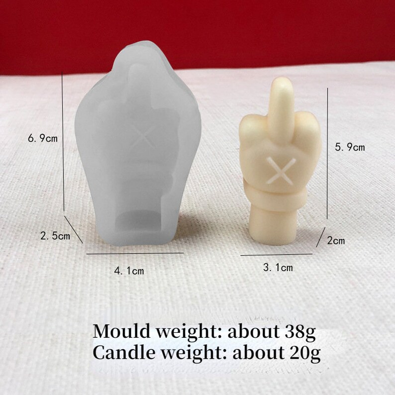 Middle Finger Mold Finger Silicone Mold Heart Candle Mold Soap Mold ...