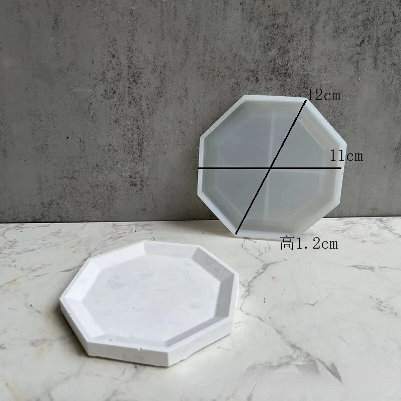 Square Round Octagon Tray Mold Silicone Mold Concrete Mold Plaster Tray ...