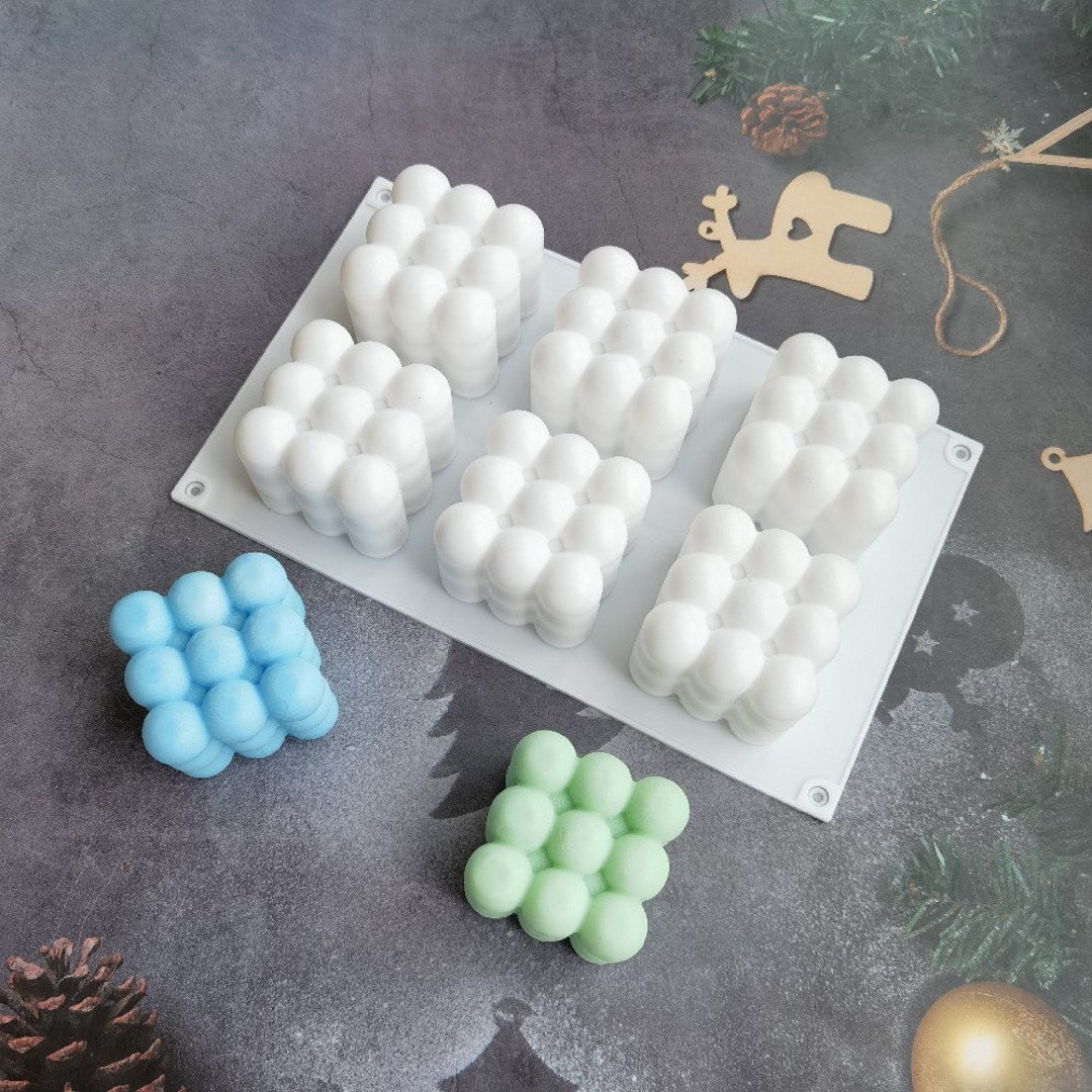 Bubble Ball Candle Cube Mold Multiple Bubble Ball Silicone Mold Six ...