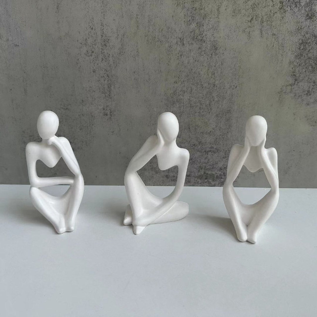 Human Mold Thinking Person Silicone Mold Concrete Mold Plaster Mold ...