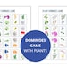Plant Dominoes Game, Printable Board Game, Dominoes Game, Family ...