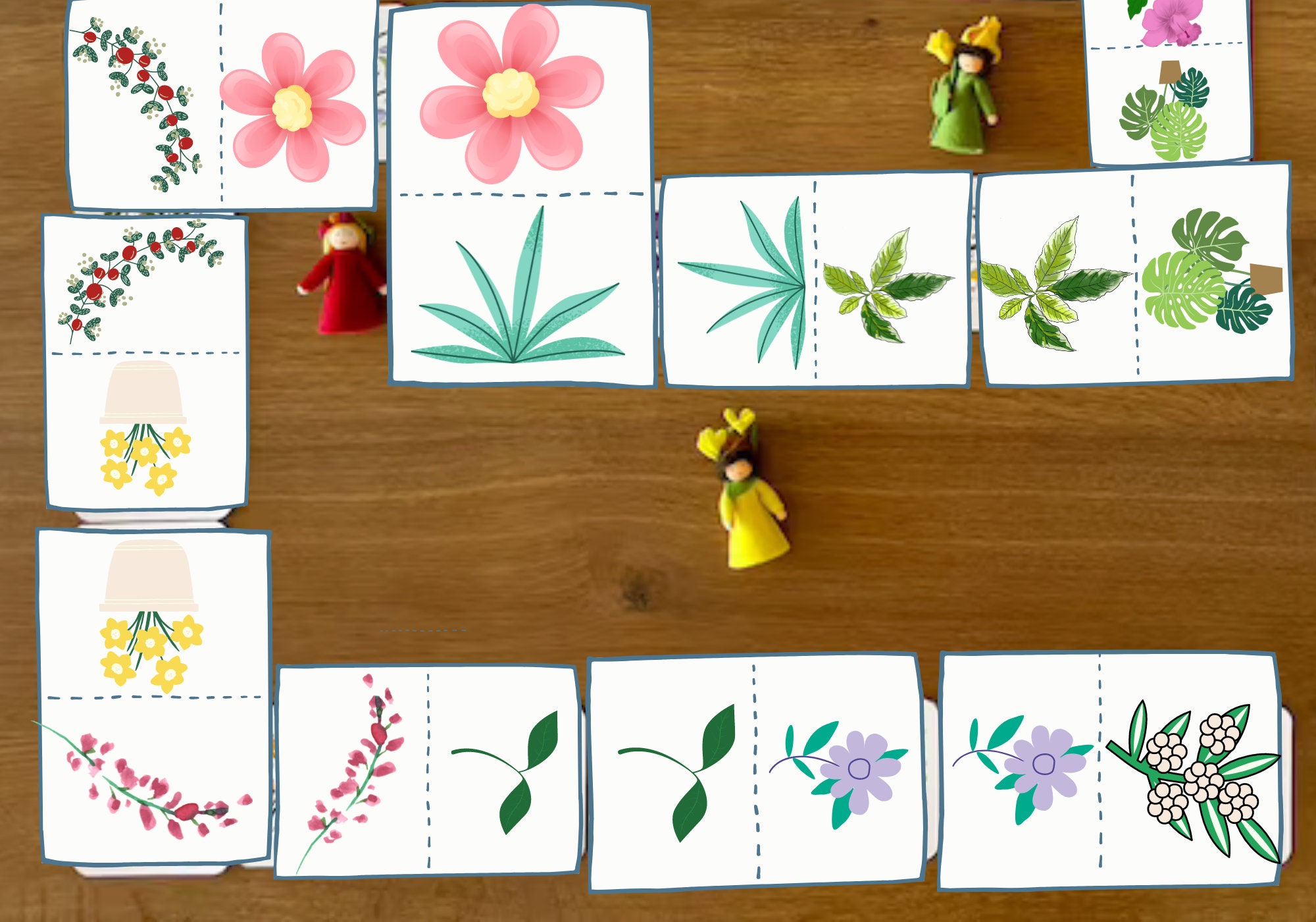 Plant Dominoes Game, Printable Board Game, Dominoes Game, Family ...
