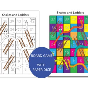 Snakes and Ladders Game, Board Game, Family Games, Kids Activities ...