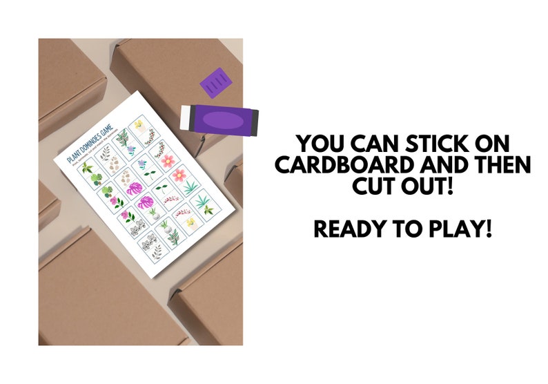 Plant Dominoes Game, Printable Board Game, Dominoes Game, Family ...