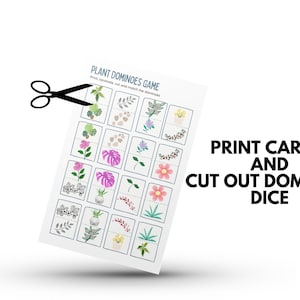 Plant Dominoes Game, Printable Board Game, Dominoes Game, Family ...
