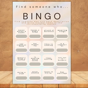 Get to Know You Bingo Game, Icebreaker Game, Printable Board Game, Name ...