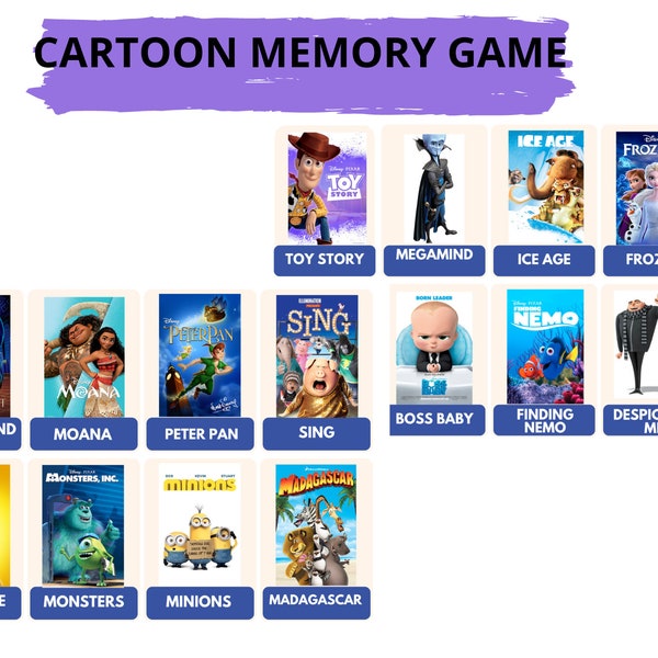 Memory Game Cards - Etsy
