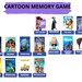 Cartoon Memory Game, Memory Game Cards, Cartoon Characters Game ...