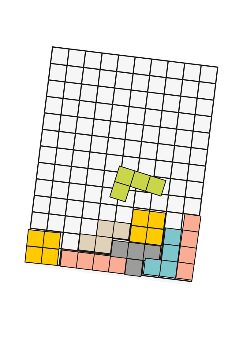 Tetris Printable Game, Tetris Puzzle, Educational Game, Kids Activity ...