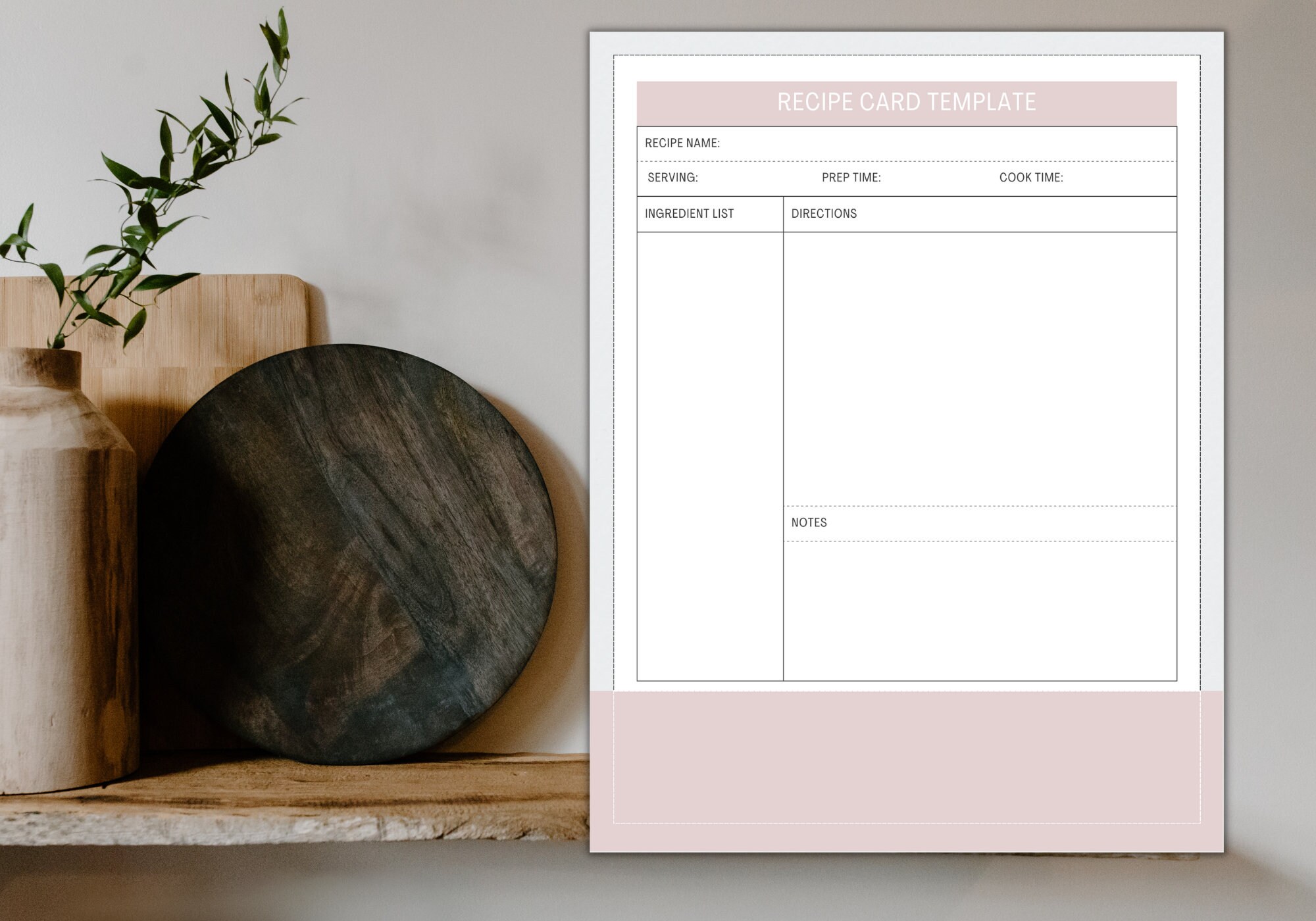 Printable Recipe Templates, Recipe Book Pages, Blank Recipe Sheet, Meal ...