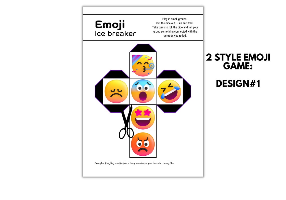 Emoji Icebreaker Game, Fun Printable Activity, Emoji Party Game, Story ...