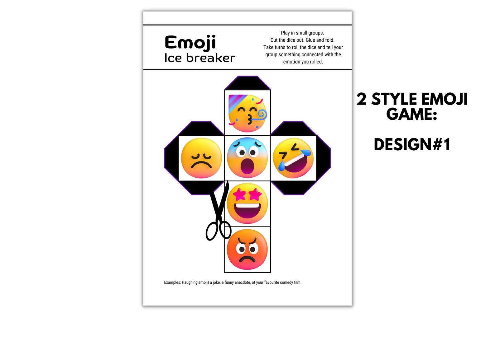 Emoji Icebreaker Game, Fun Printable Activity, Emoji Party Game, Story ...
