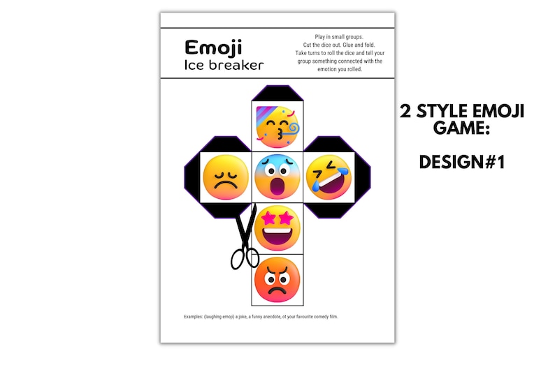 Emoji Icebreaker Game, Fun Printable Activity, Emoji Party Game, Story ...