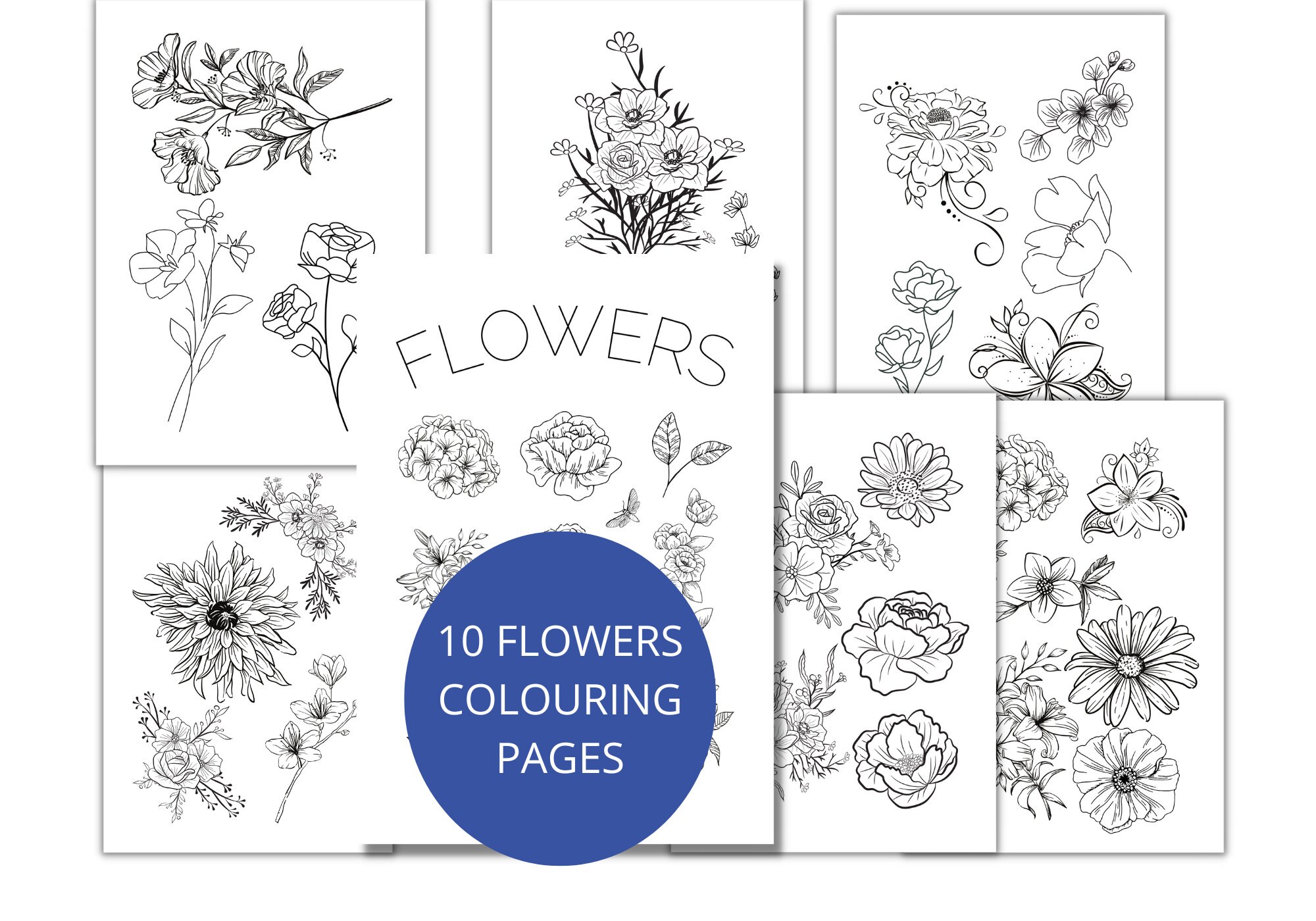 Flower Colouring Pages, Floral Pattern, Adults Coloring Pages ...