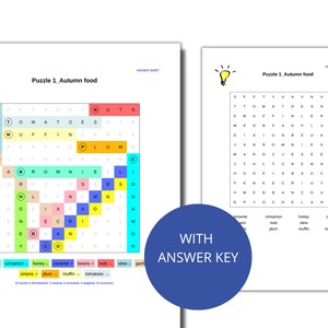 Autumn Word Search Printable Autumn Game Bundle Fall Word - Etsy