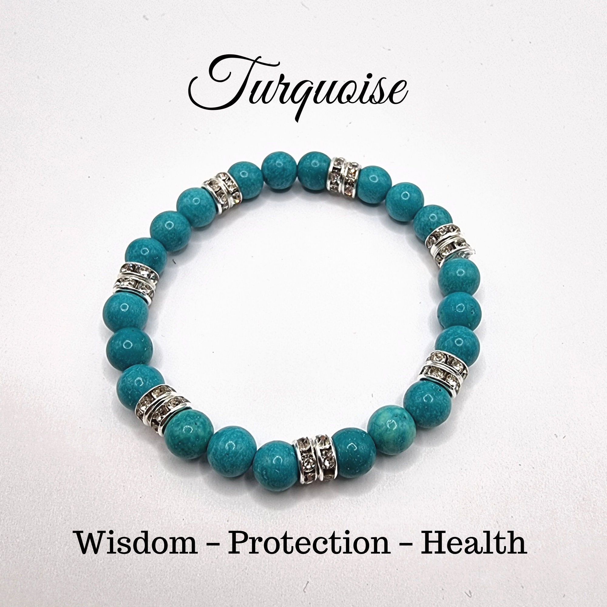 Healing Crystal Bracelet. Natural Gemstone Bead Bracelet - Etsy UK