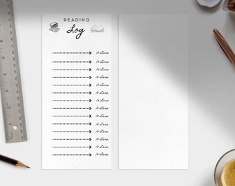 Floral Themed 4 Designs Reading Log Bookmark Bookmark Reading Log All ...