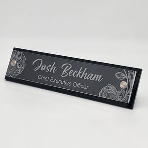 Elegant Acrylic Name Plate for Desk | Custom Desk Name Plate ...