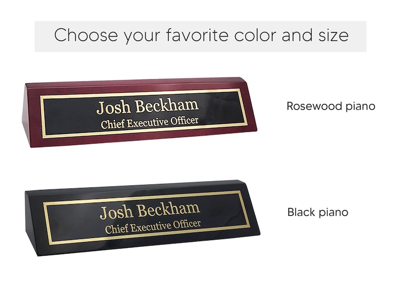 Wood Name Plate for Desk | Custom Desk Name Plate Personalized Gift for ...